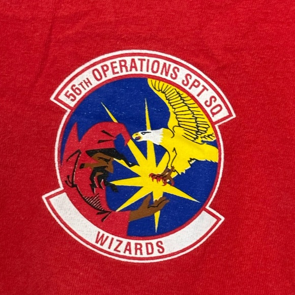 Gildan | Shirts | Vintage Usaf 56th Operations Spt Squadron Wizards Red ...